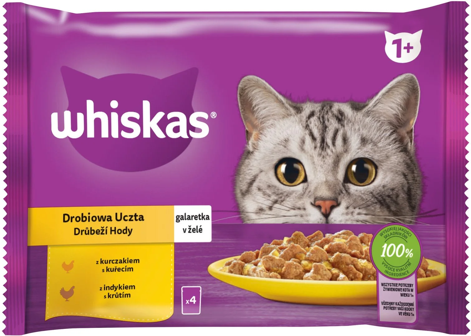 Whiskas Core drůbeží v želé 4x85g kapsička pro kočky (8410136026331 ...